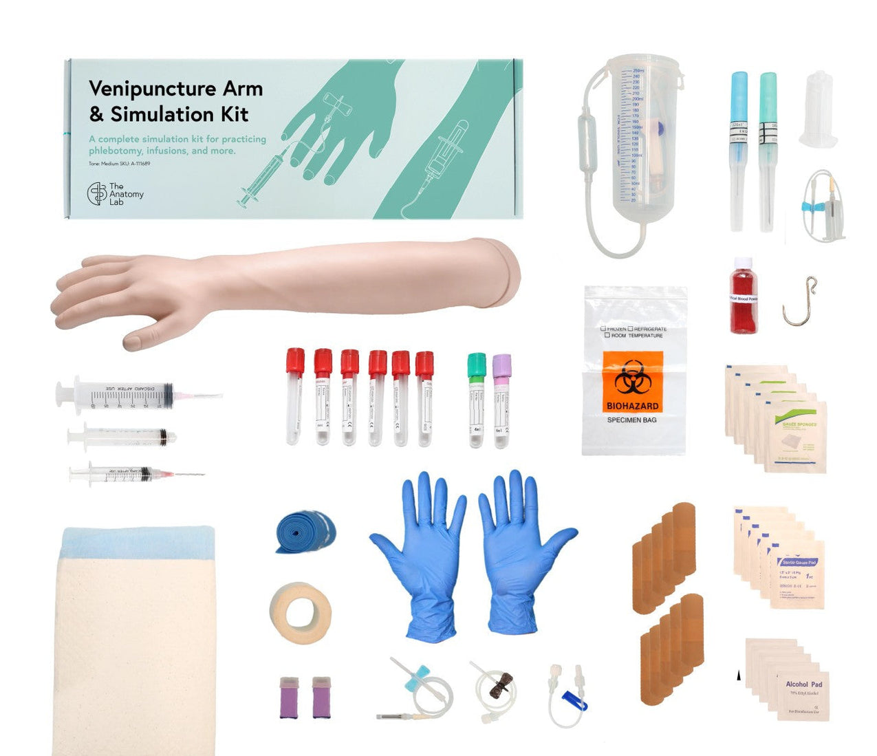 Phlebotomy trainer with IV Practice Arm Kit – Pristine Medical