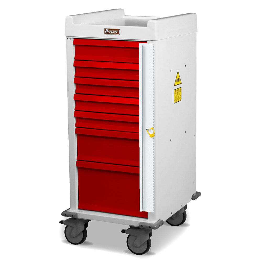 Harloff Narrow MR-Conditional Emergency Cart — Pristine Medical