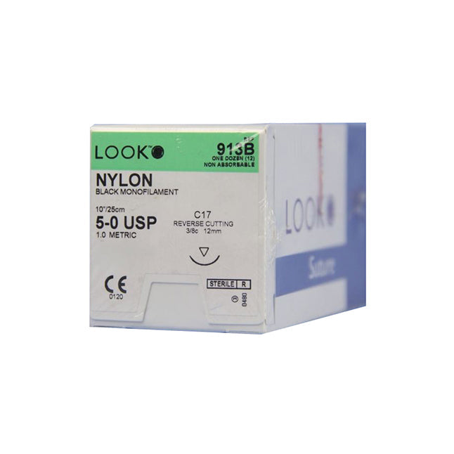 Look Non Absorbable Suture, Nylon — Pristine Medical
